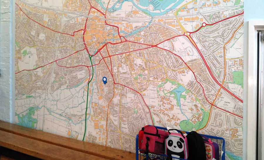 Custom Printed Ordnance Survey Map Wallpaper of Your Local Area