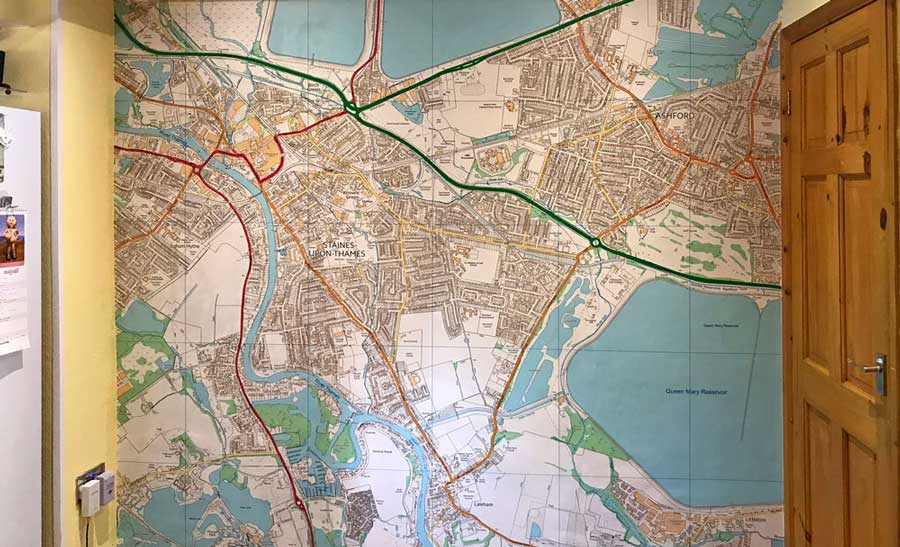 Custom Printed Ordnance Survey Map Wallpaper of Your Local Area