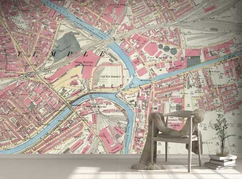 Historic Twenty-Five-Inch to the Mile Ordnance Survey Map Wallpaper ...