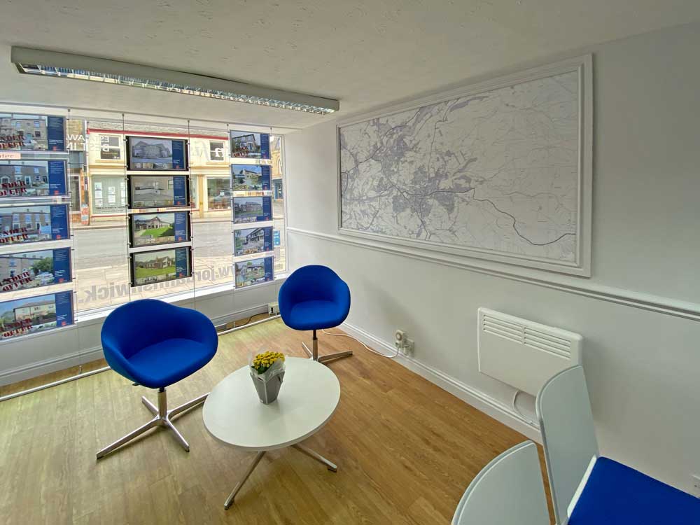 Local Map Wallpaper Displays for Estate Agents