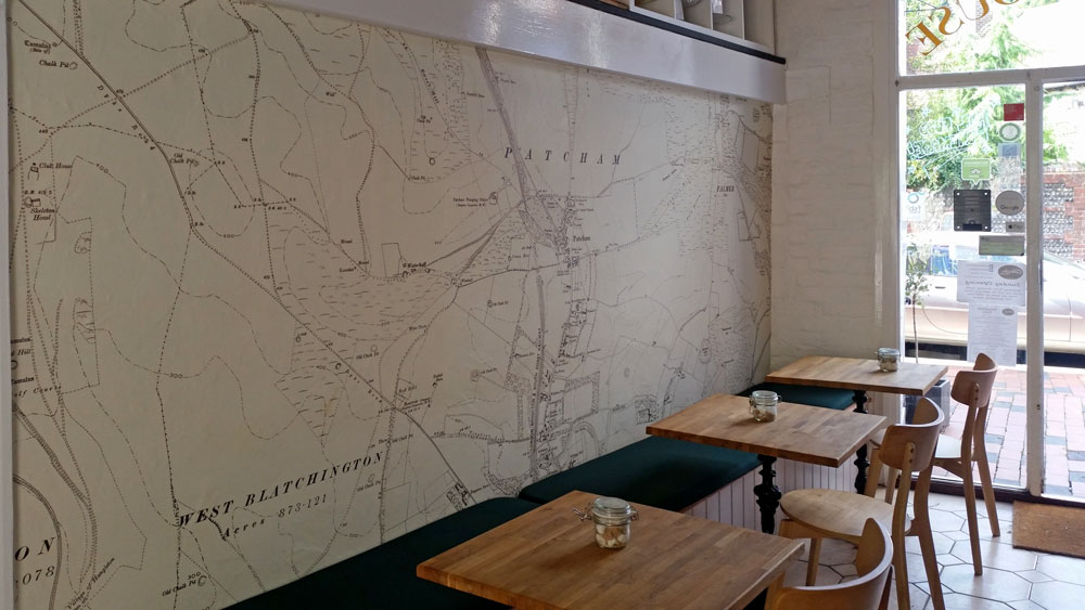 Map Wallpaper Murals for Restaurants and Barss